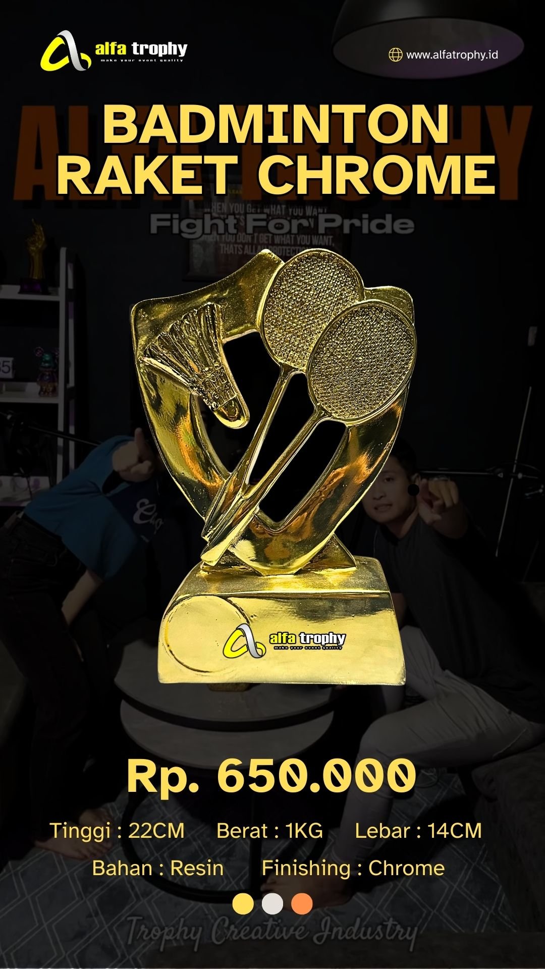 Badminton Raket Chrome – alfatrophy.id